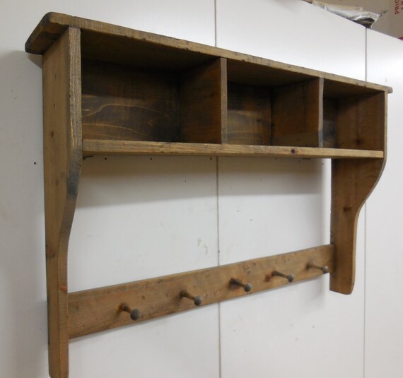 Items similar to Shaker Peg Rail Shelf, Shaker peg wall shelf, Colonial ...