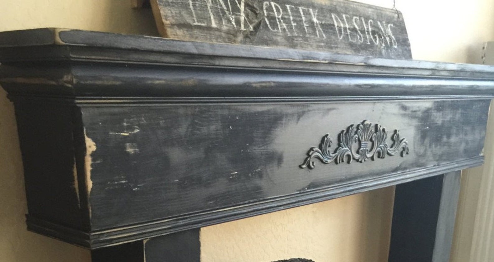 Large Mantel Shelf Primitive Mantle Shelfdistressed Mantle - Etsy