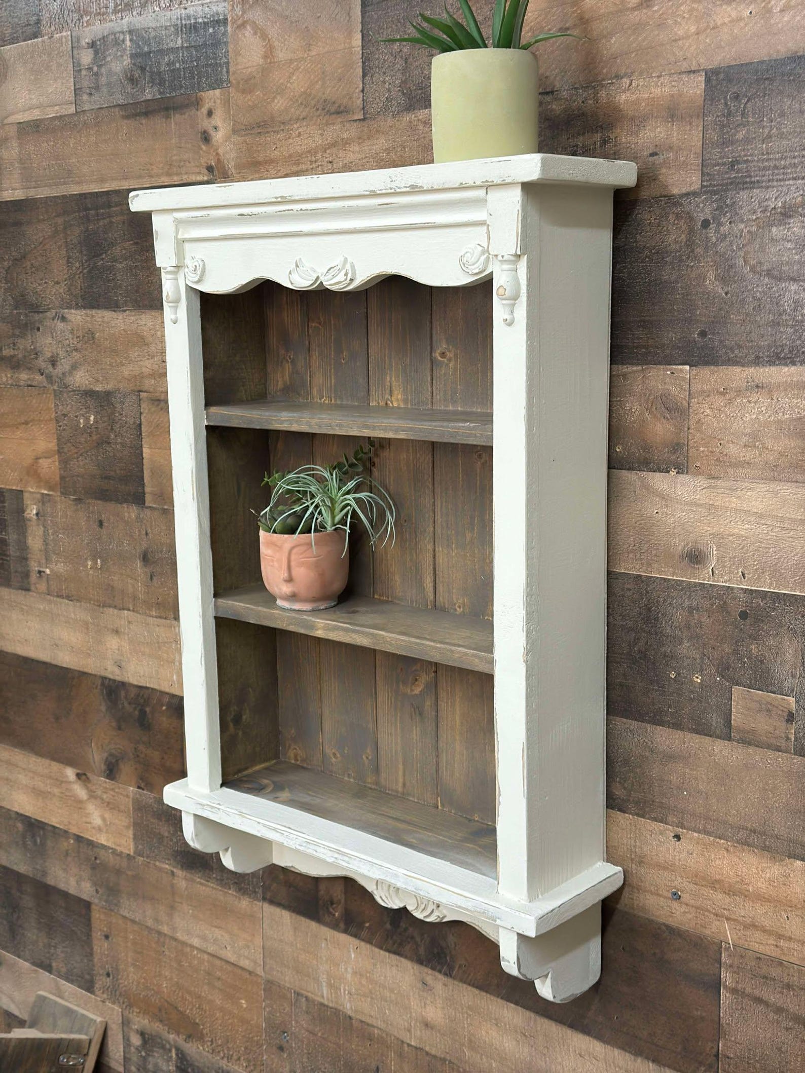Cottage Chic Wall Shelf, Victorian Bookshelf, Hanging Book Shelf ...