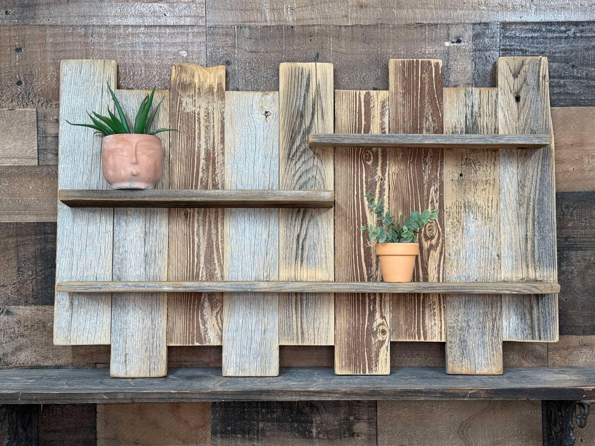 Barn Wood Shelf, Plant Shelf, Rustic Wall Shelf, Knick Knack Shelf ...