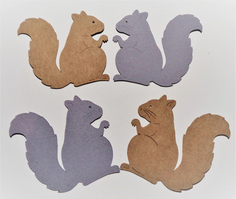 Squirrel Cutouts Paper Squirrels Squirrel Die Cuts - Etsy