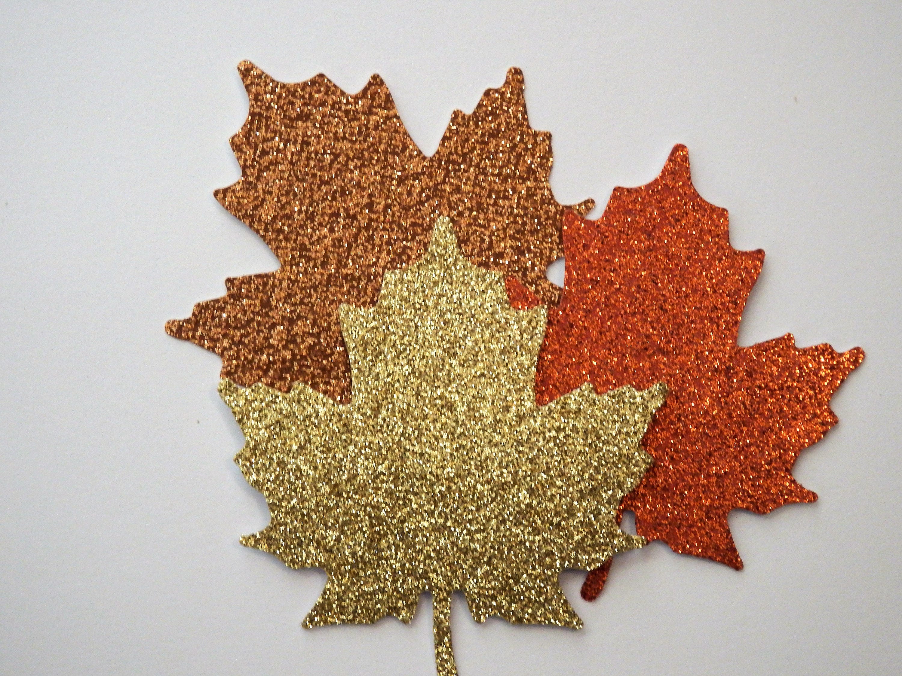25 Large Glitter Maple Leavesconfettiinvitationsfall Theme - Etsy