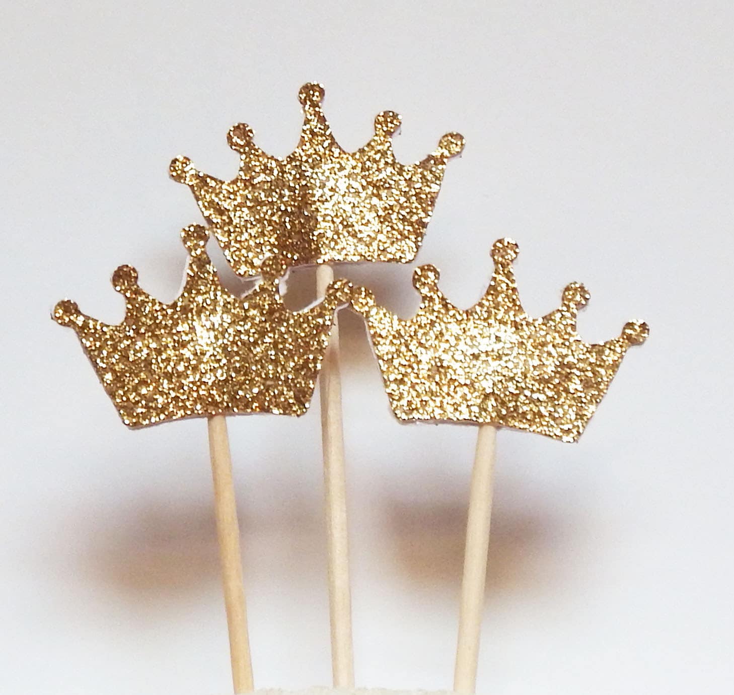 24 Gold Crown Cupcake Toppers,wedding Picks,party Picks,food Picks - Etsy