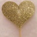 Gold Glitter Heart Cupcake Toppers: Wedding & Party Picks - Etsy