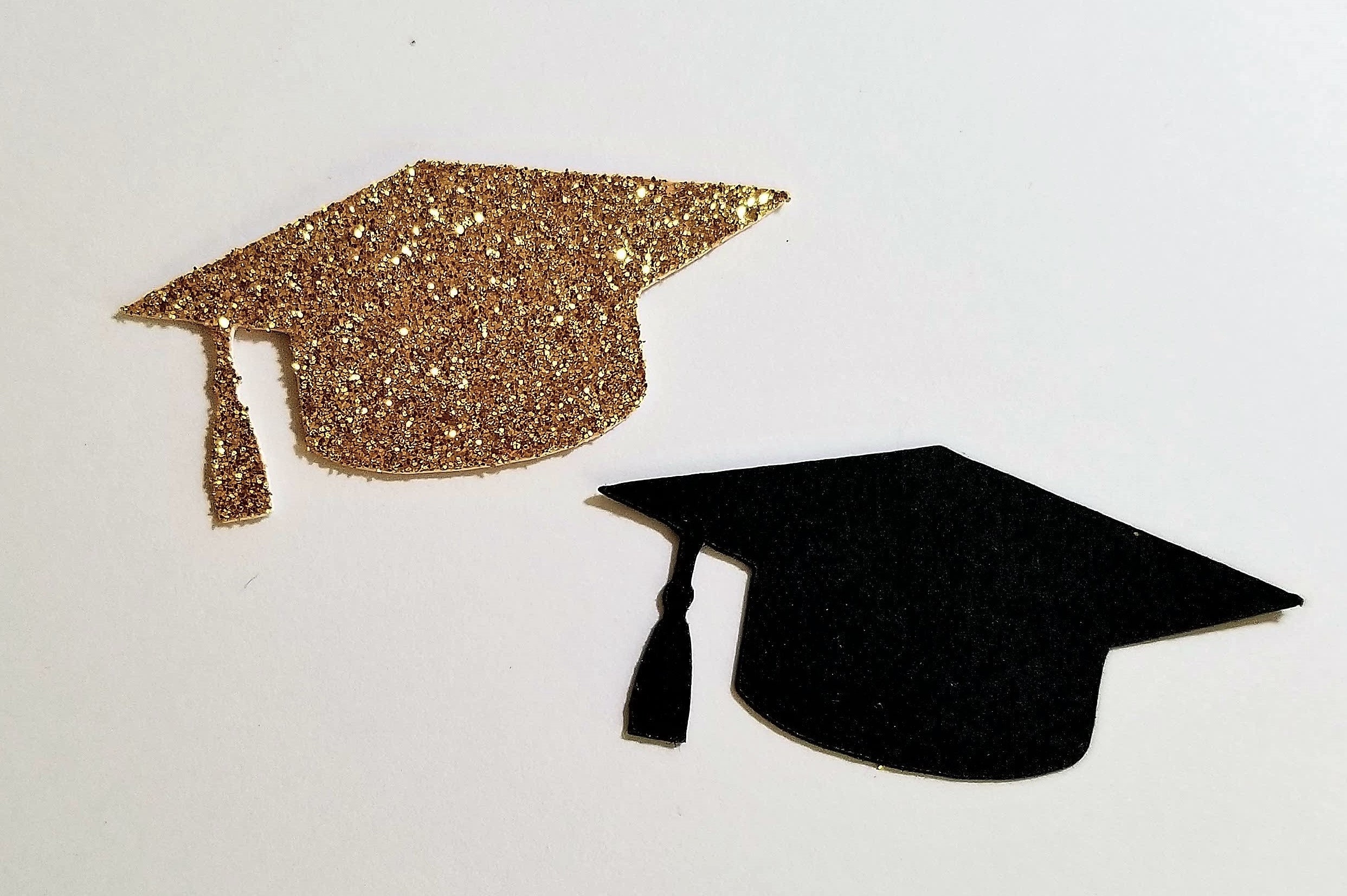 Gold Glitter Graduation Cap Confetti: Party Decor (50 Count) - Etsy