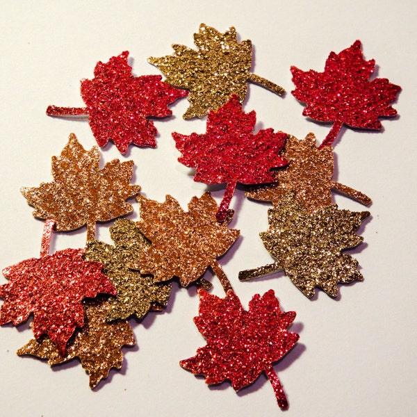 Glitter Leaves - Etsy