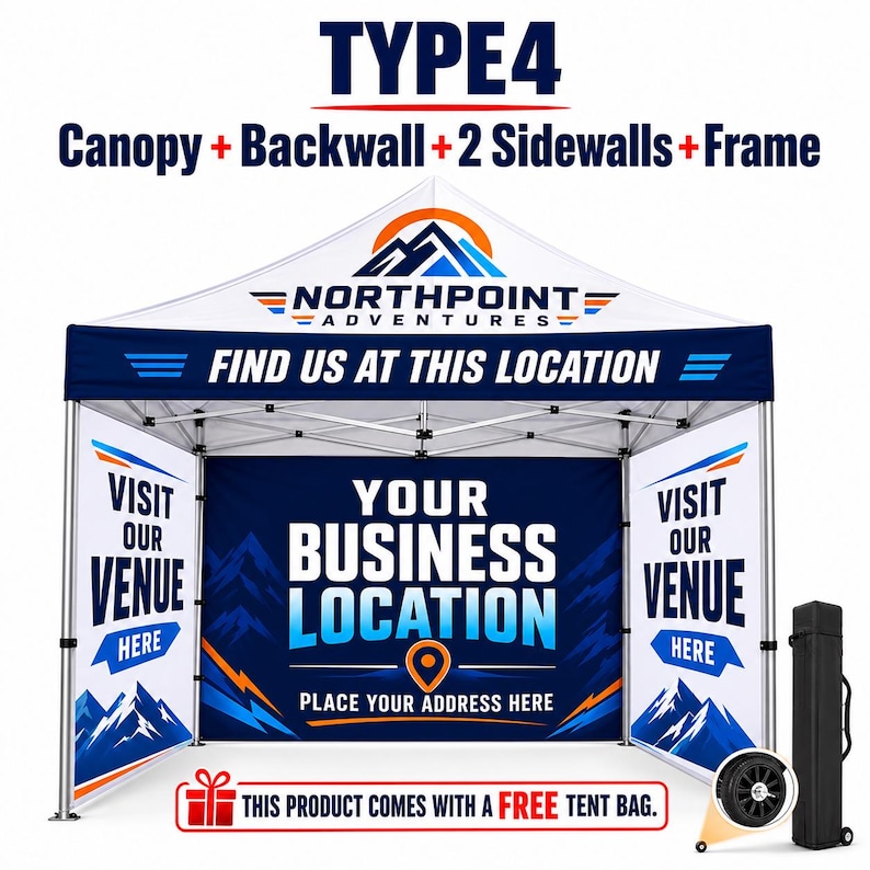 Custom Logo Pop up Canopy Tent | Heavy Duty Event Display Booth (10x10 ...