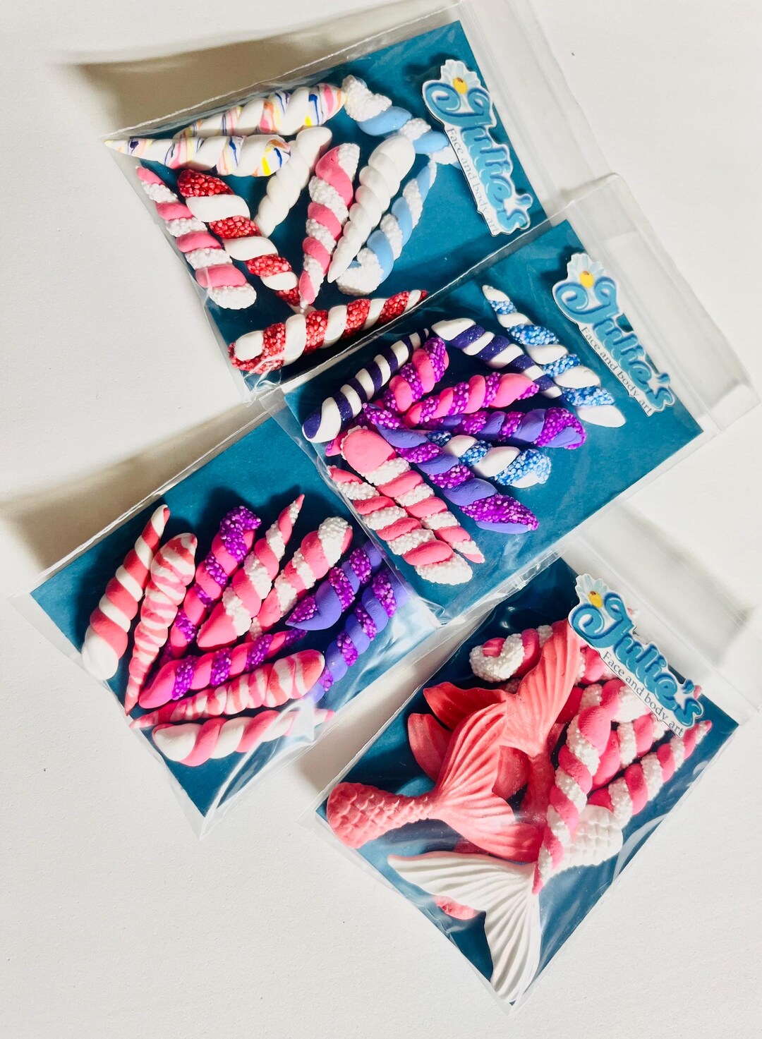 Grab Bag!! 10 Pack Random Air Dry Clay Unicorn Horns, Tails , Antlers ...