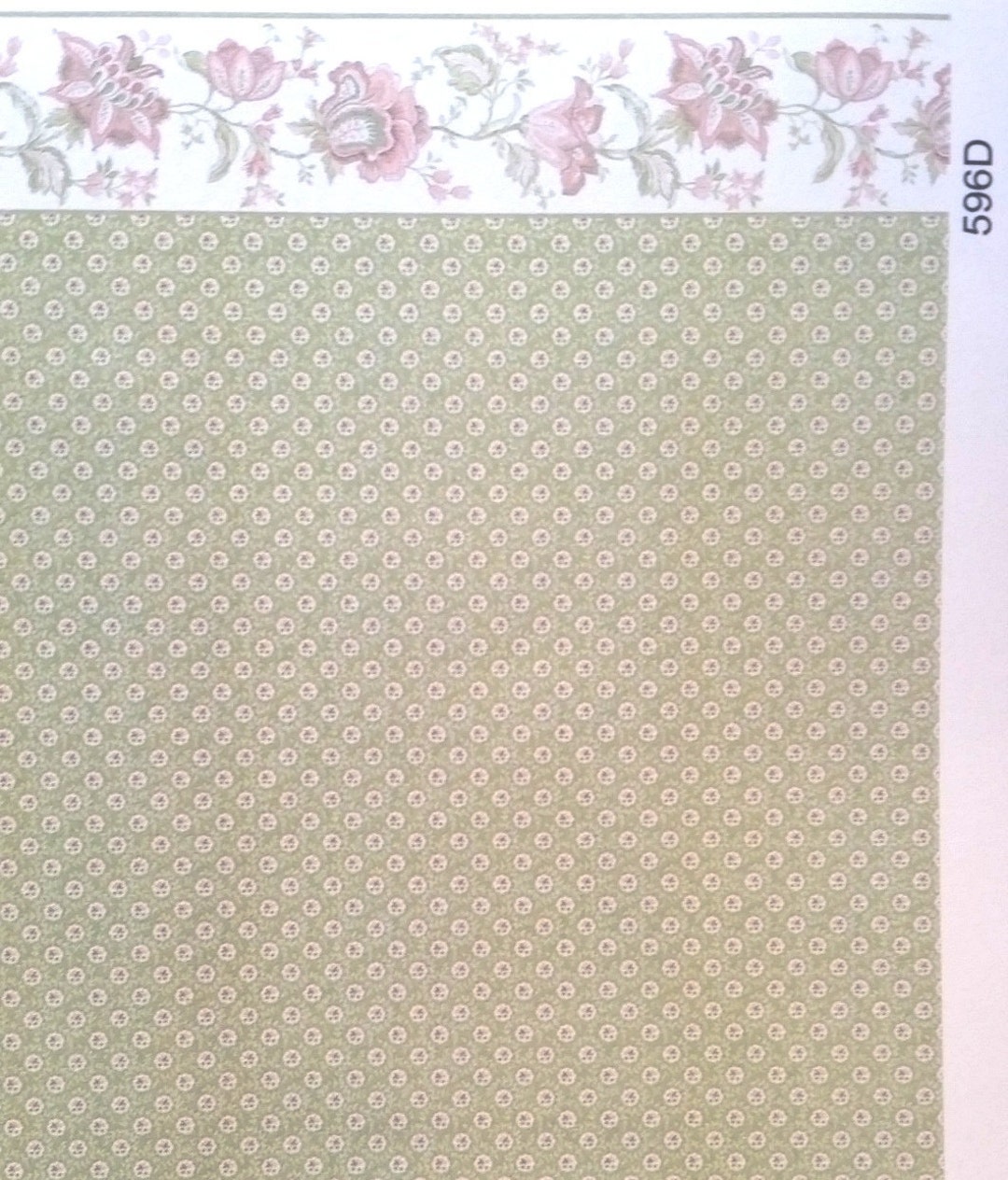 Dollhouse Wallpaper Florals With Borders - Etsy