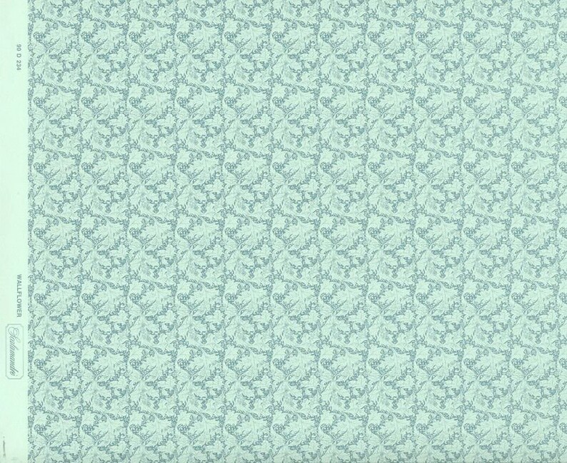 Dollhouse Wallpaper Blue Florals by Itsy Bitsy Amd Mini - Etsy