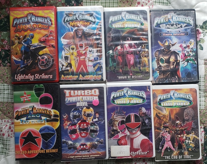 8 VHS Movies-power Rangers-used - Etsy