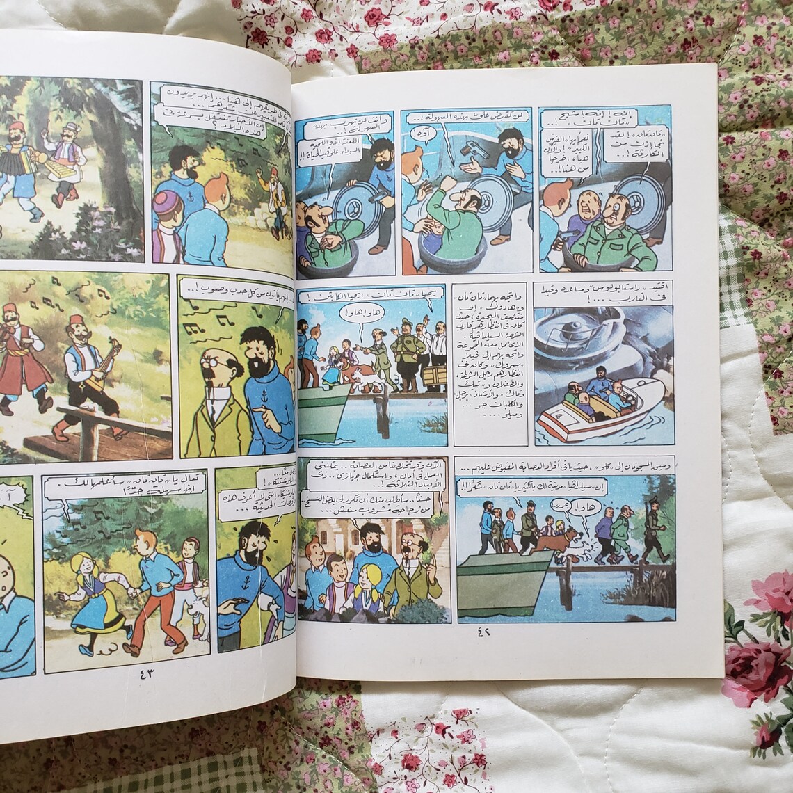 Arabic-Children Comic Book-Tintin The Lake Of Sharks تان تان و | Etsy
