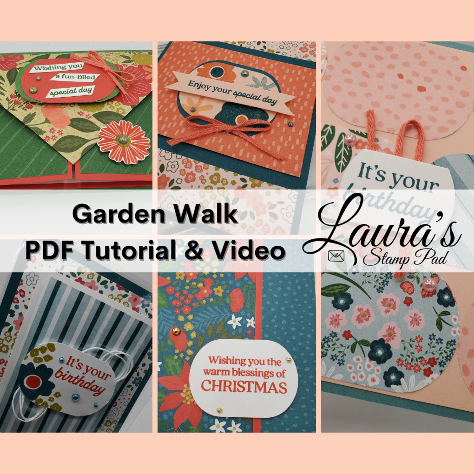 Garden Walk Card Tutorial PDF Only - Etsy