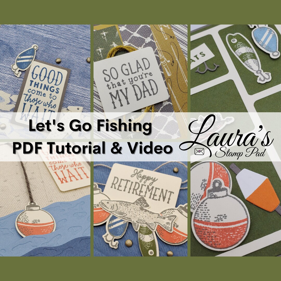 Gone Fishing Card Tutorial PDF Only - Etsy