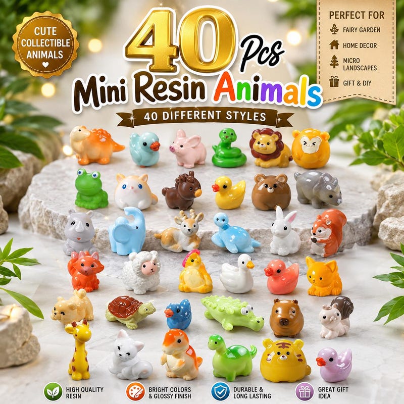 Micro Mini Resin Animals - Etsy