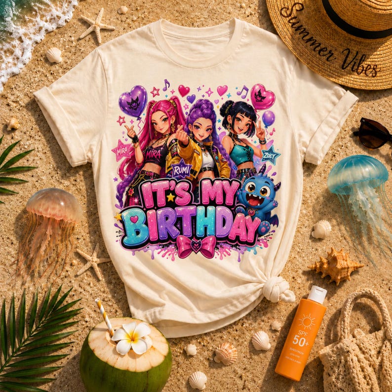 Kpop Birthday Girl PNG, Anime Idol Design, Cricut Sublimation (digital ...