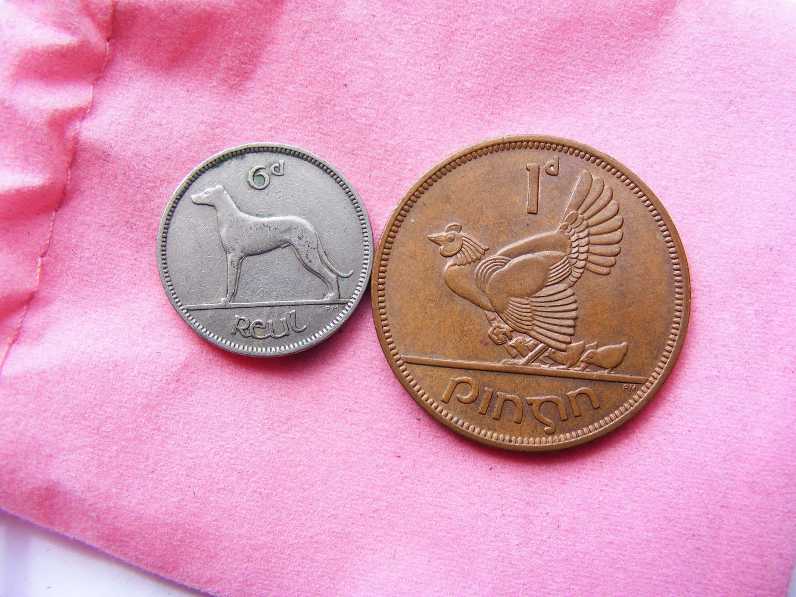 Authentic Lucky Irish Wedding Coins A Sixpence and A Penny - Etsy