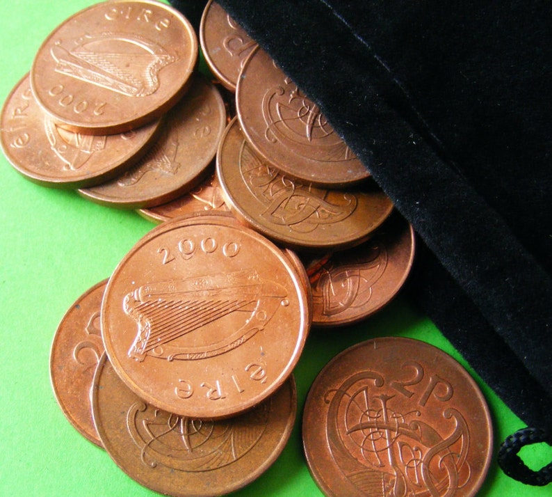 20 Irish Decimal 2p Two Pence Coins Stylized Bird Harp Ireland - Etsy