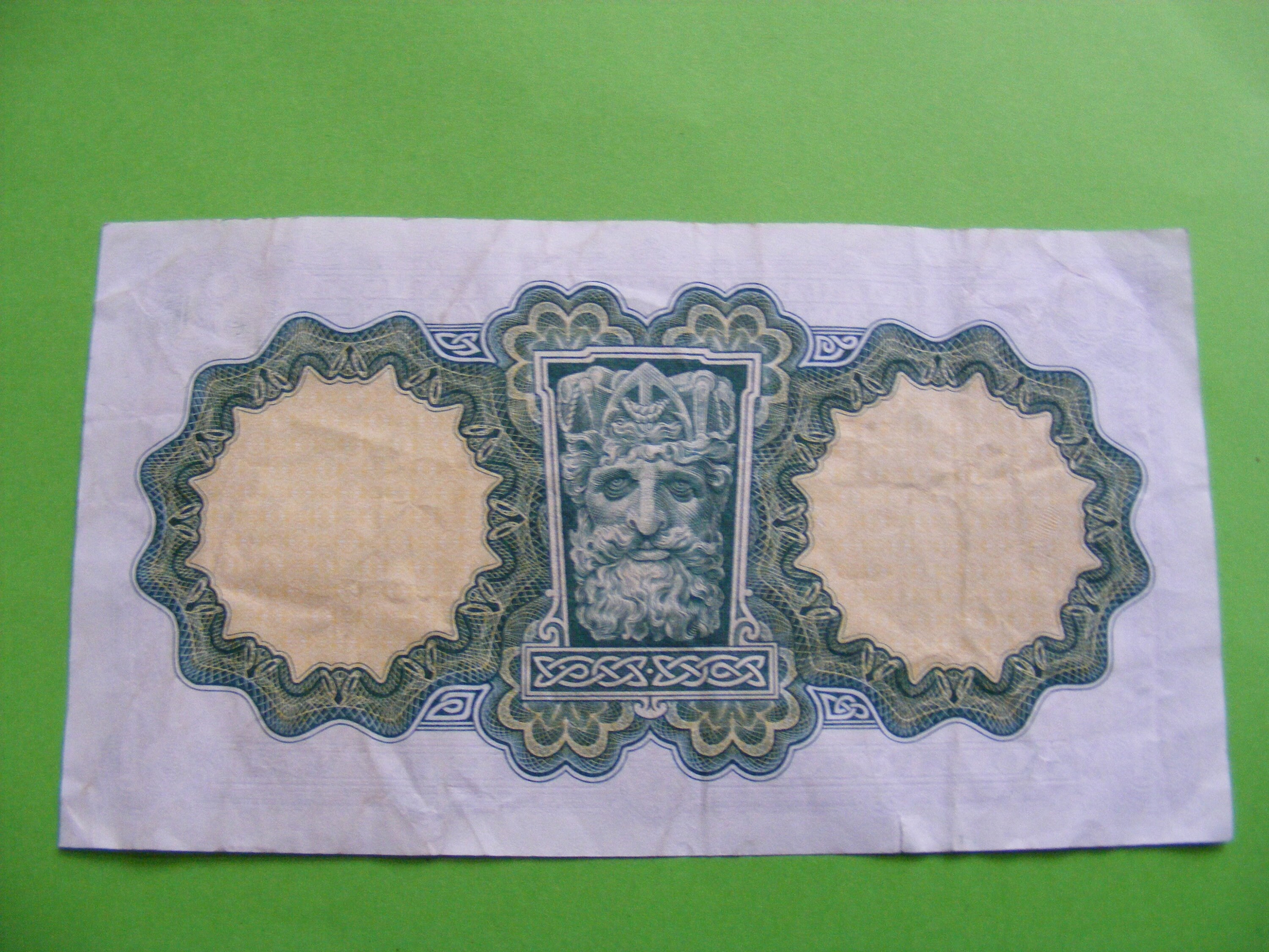 1962 Irish One Pound Banknote Ireland Lady Lavery Old 1 Note Paper ...