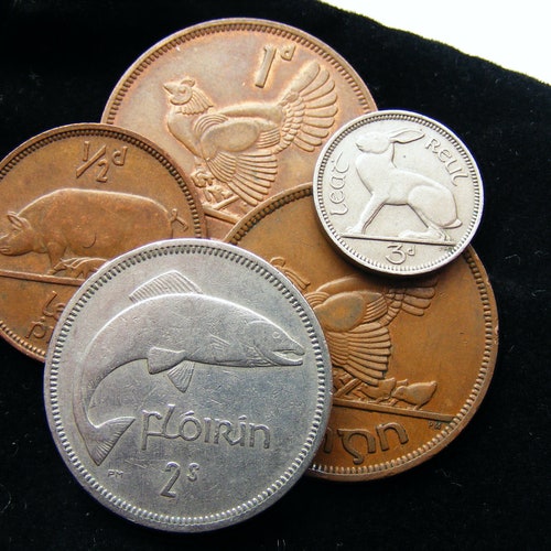Gift Bag of 5 Authentic Irish Decimal Animal Coins in A Plush - Etsy