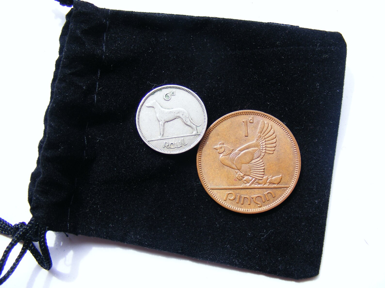 Authentic Lucky Irish Wedding Coins A Sixpence and A Penny - Etsy