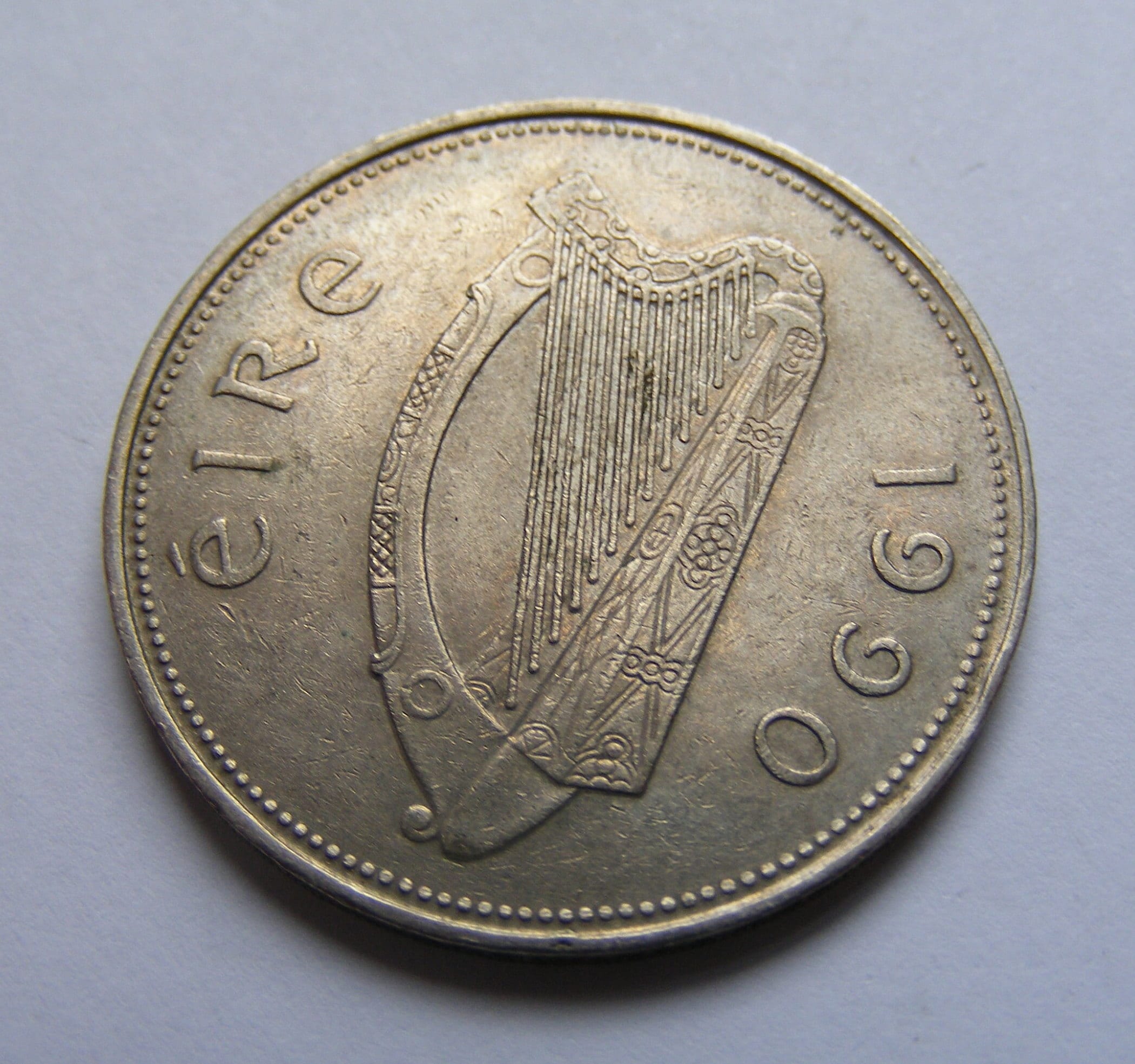 Irish 1990 One Pound Coin Old Vintage Ireland First Year Issued - Etsy