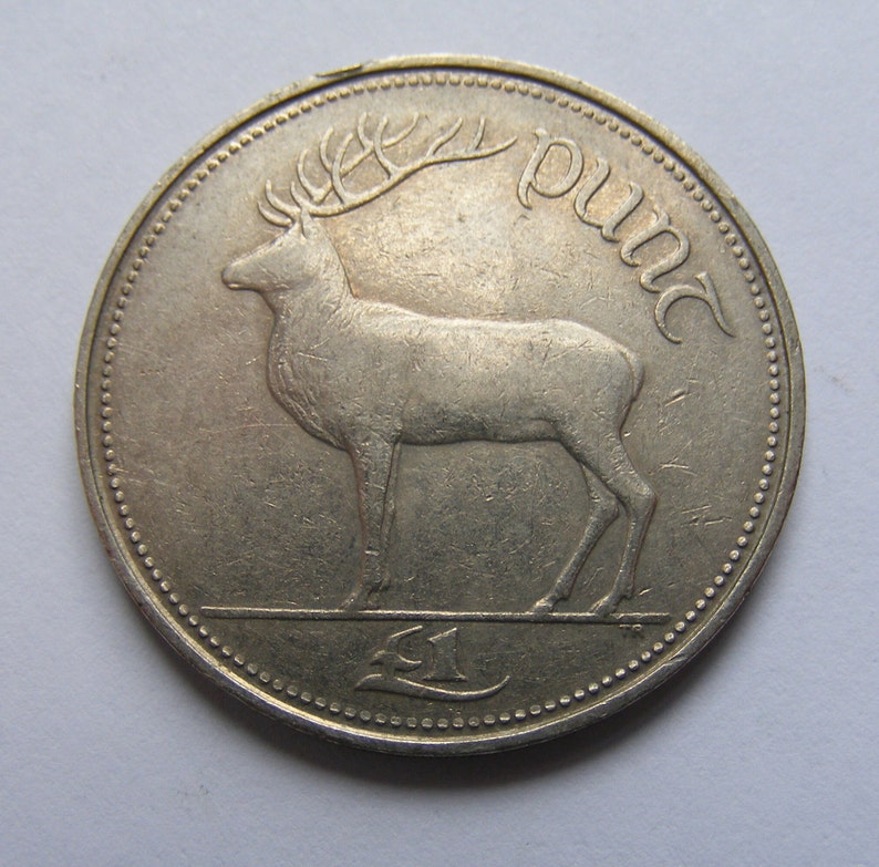 Irish 1990 One Pound Coin Old Vintage Ireland First Year Issued - Etsy
