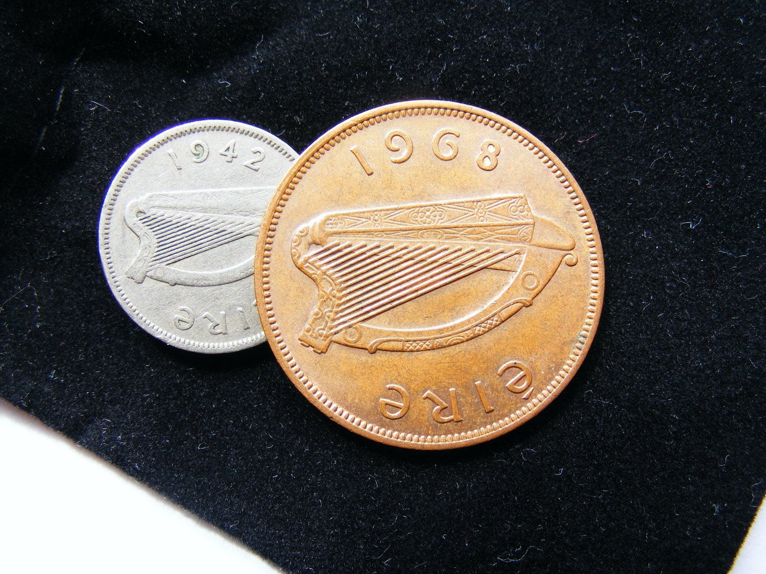 Authentic Lucky Irish Wedding Coins A Sixpence and A Penny - Etsy