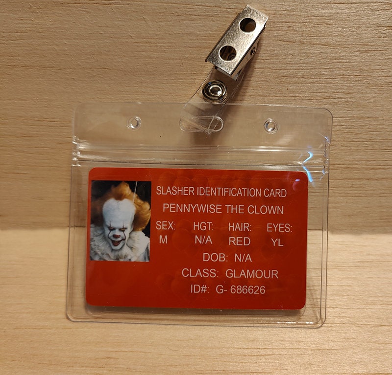 Pennywise the Clown Slasher Identification ID Card - Etsy