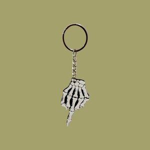 Skeleton Hand Middle Finger Flipping the Bird Keychain 3d-printed - Etsy