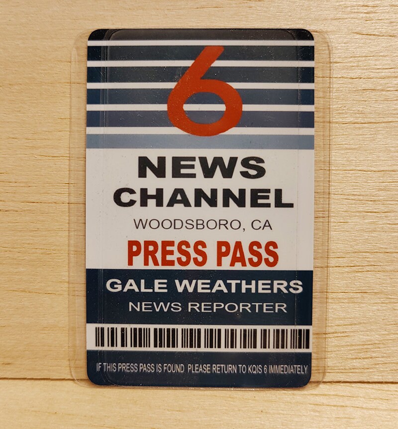 Scream Gale Weathers News Reporter Press Pass ID Card - Etsy