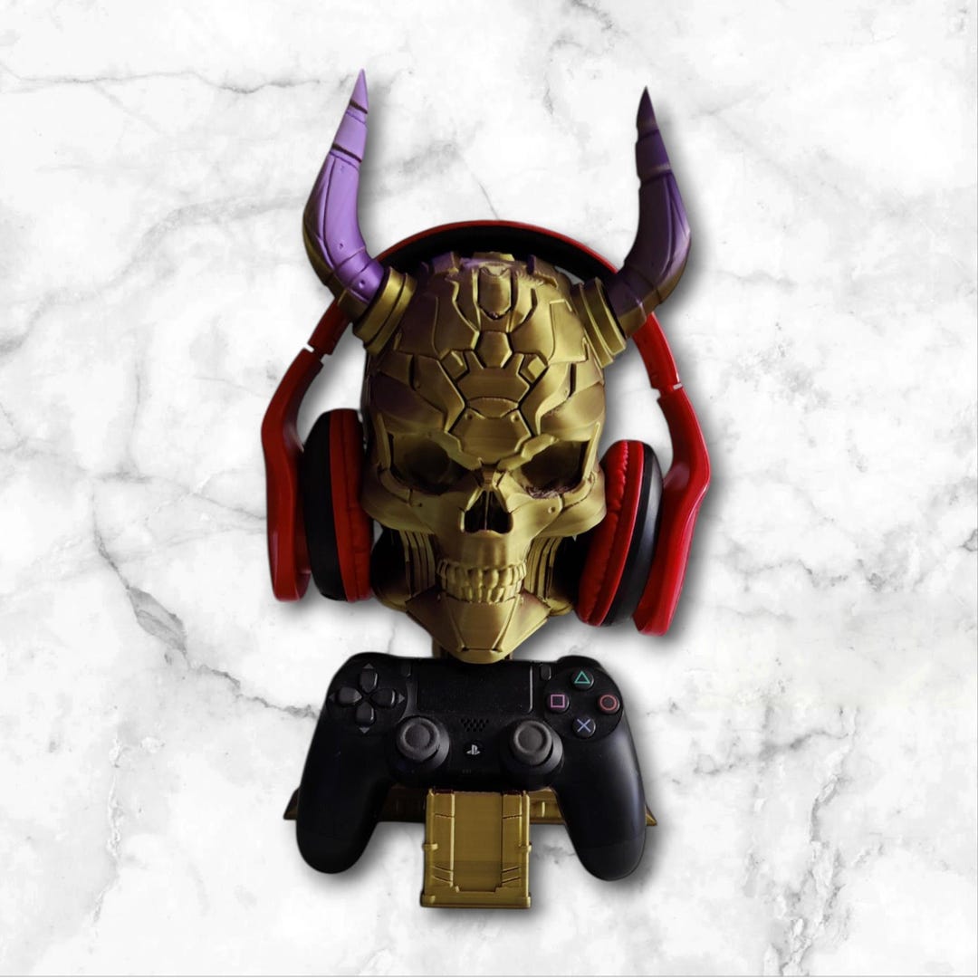 Sci-fi Skull Controller & Headphone Holder—3d Printed - Etsy