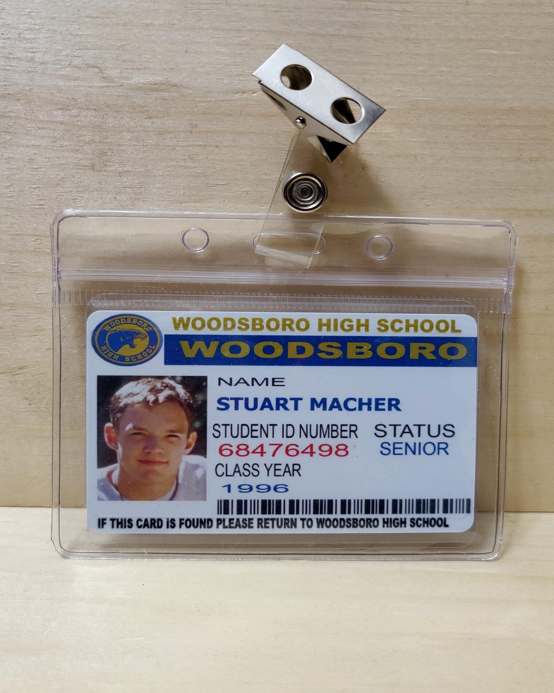 Scream Stuart Macher Woodsboro High School ID Card - Etsy