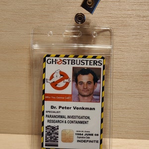 Ghostbusters Dr. Peter Venkman ID Card - Etsy