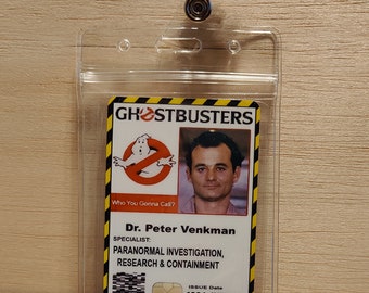 GHOSTBUSTERS Dr. Peter Venkman Movie ID Card ID Badge - Etsy
