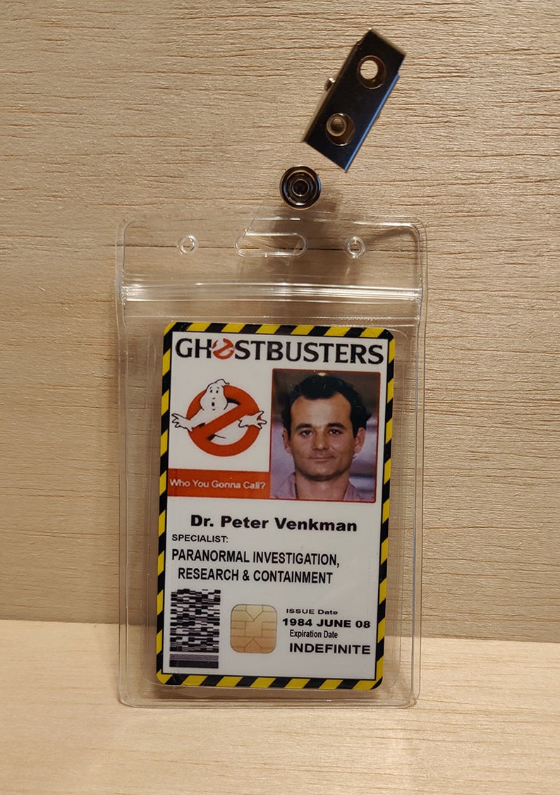 Ghostbusters Dr. Peter Venkman ID Card - Etsy
