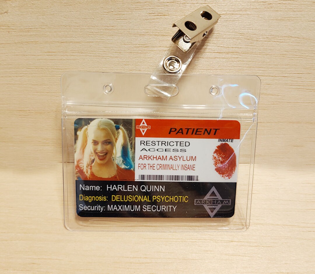 Suicide Squad Harley Quinn Inmate ID Card - Etsy