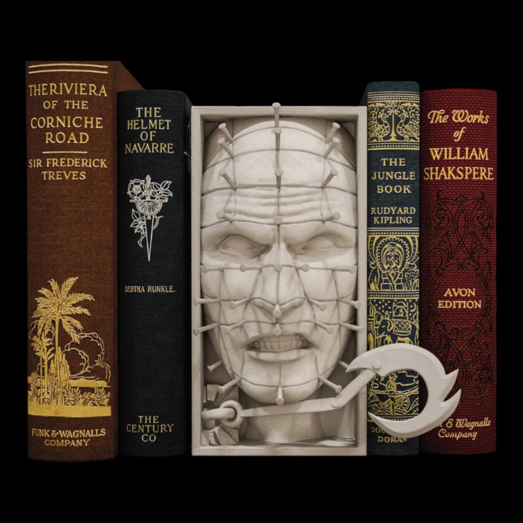 Hellraiser Pinhead-inspired 3d-printed Book Nook - Etsy