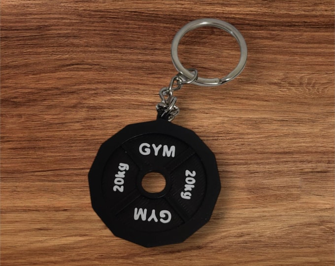 3D Printed Gym Plate Weight Key Chain, Color Customizable - Etsy
