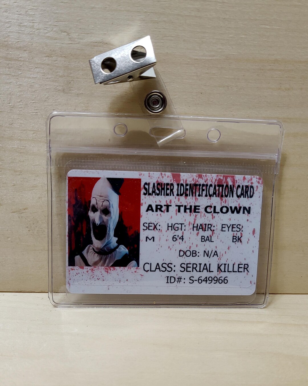 Art the Clown Slasher Identification ID Card - Etsy
