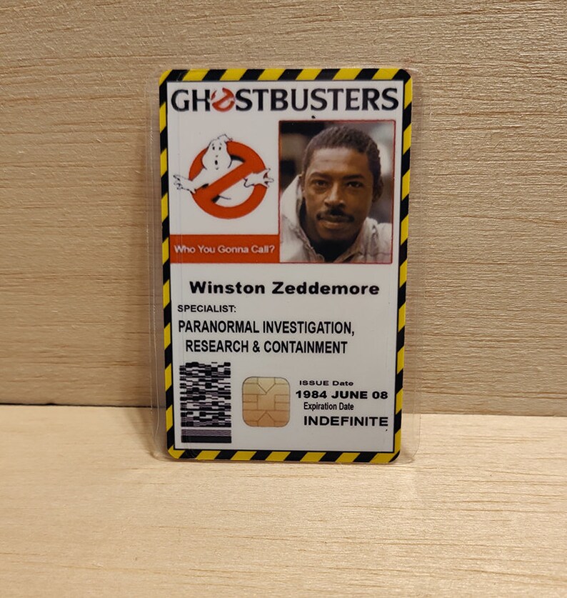 Ghostbusters Winston Zeddemore ID Card - Etsy