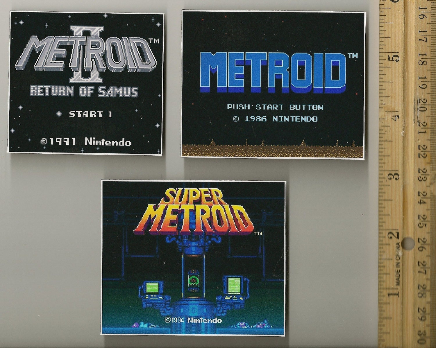 Nintendo Metroid Series Box Art and Game Title Screen Magnets | Etsy