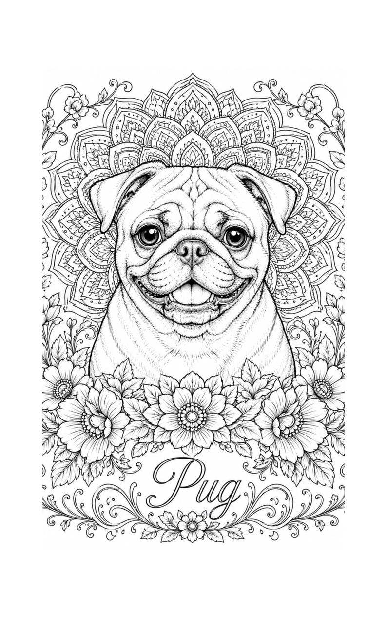 Dog Breeds Adult Colouring Book - Etsy UK