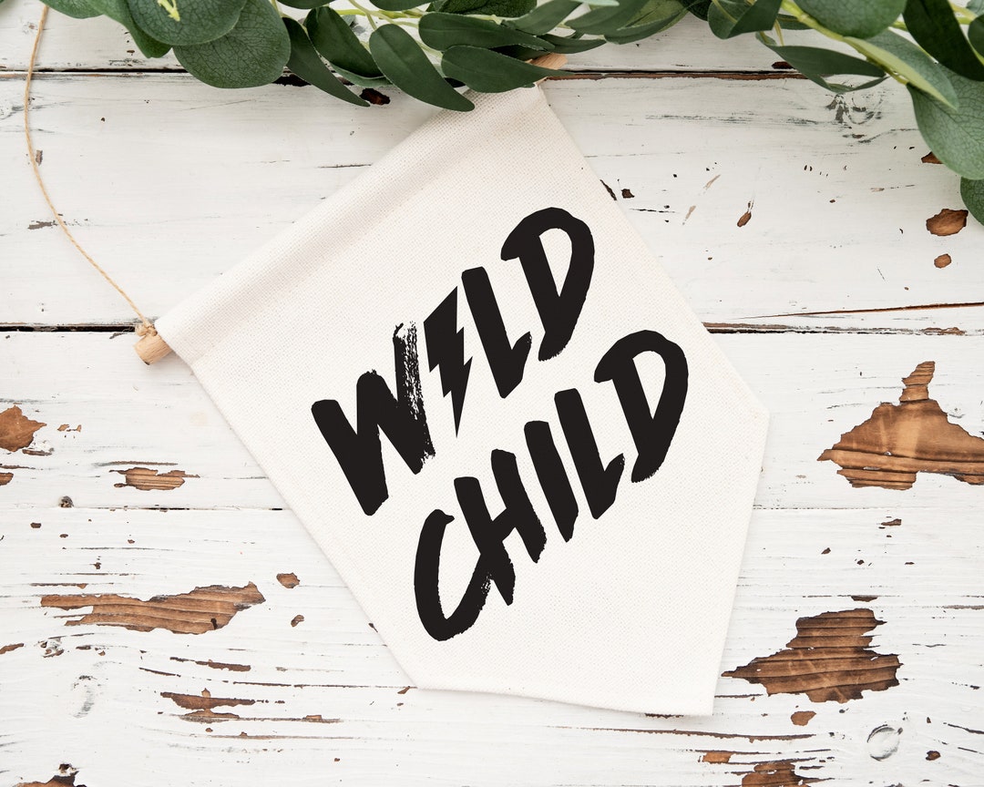 Wild Child Pennant for Kids Room | Kids Wall Decor for Playroom ...