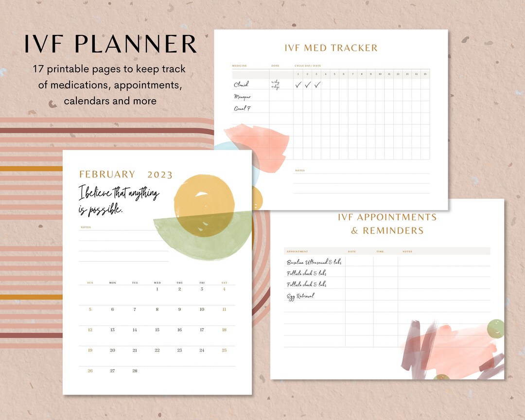 IVF Fertility Planner and Calendar | Track Medications and Appointments ...