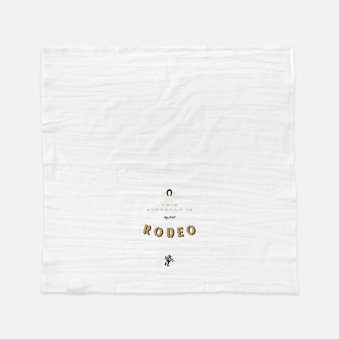 This Actually is My First Rodeo Tea Towel (flour Sack) | Cowboy Cowgirl ...