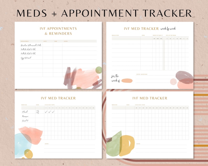 IVF Fertility Planner and Calendar | Track Medications and Appointments ...