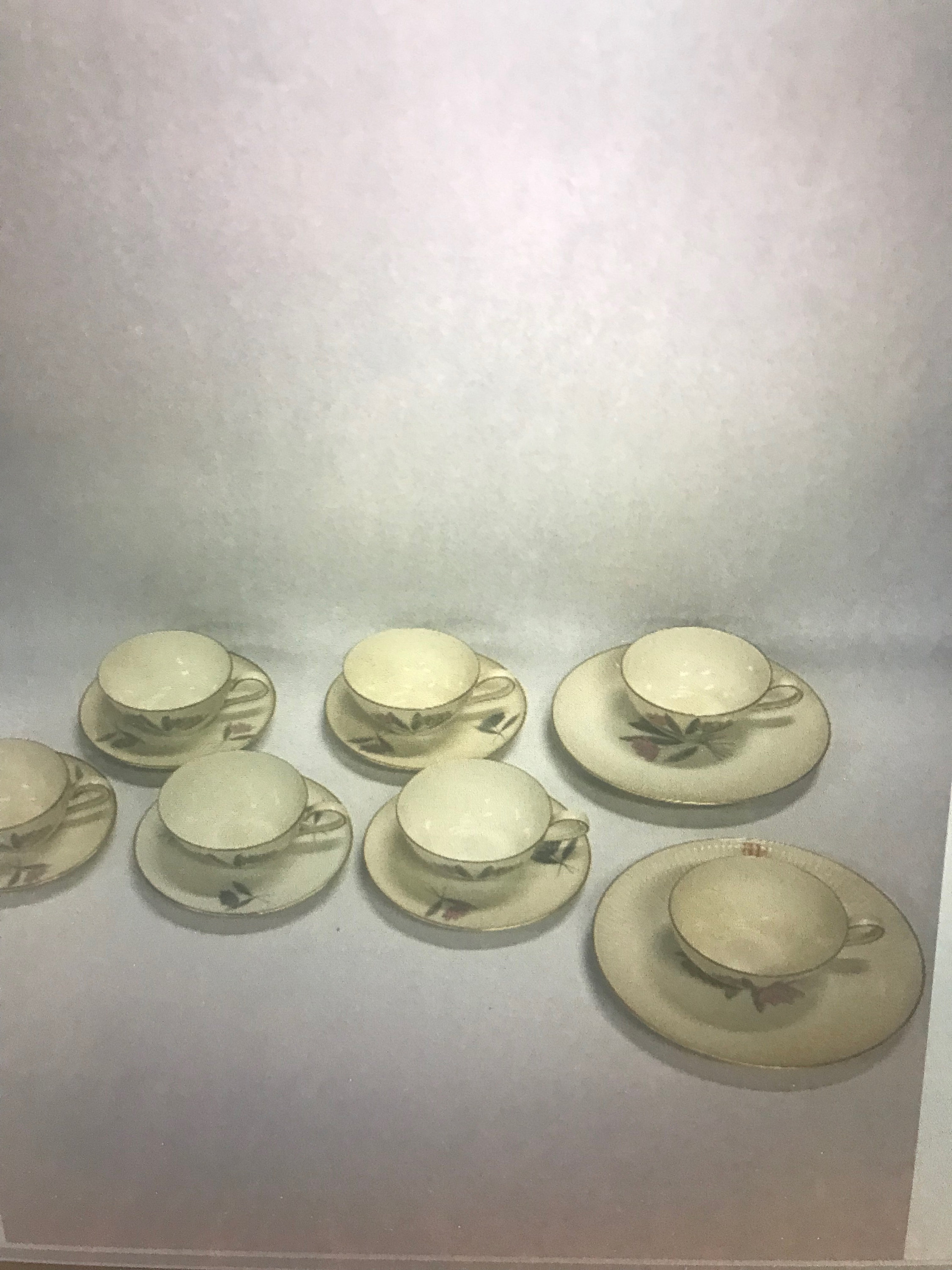 VINTAGE Thomas Germany China Lot 14 Pcs. Flower Cup Saucer Plate Mid ...
