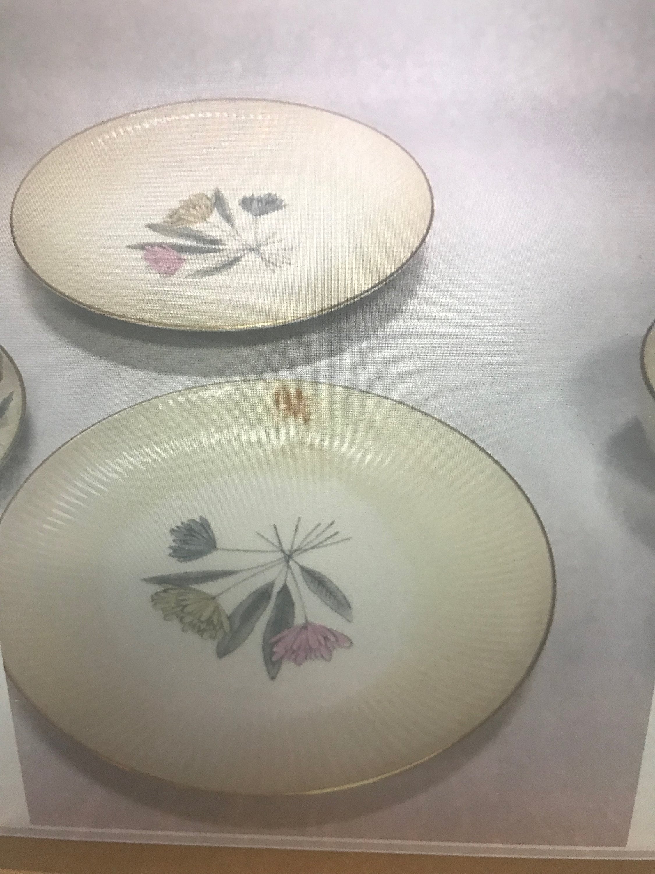 VINTAGE Thomas Germany China Lot 14 Pcs. Flower Cup Saucer Plate Mid ...