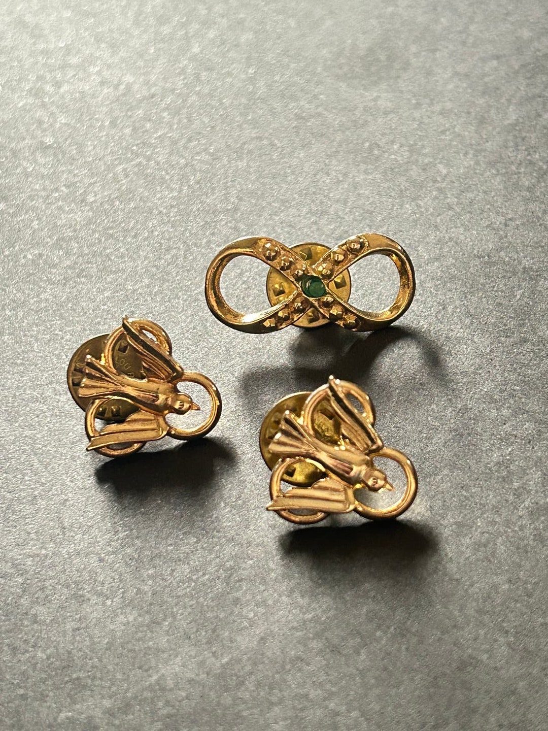 Vintage Harriet Carter Infinity and 2 Gold Toned Holy Dove Trinity ...